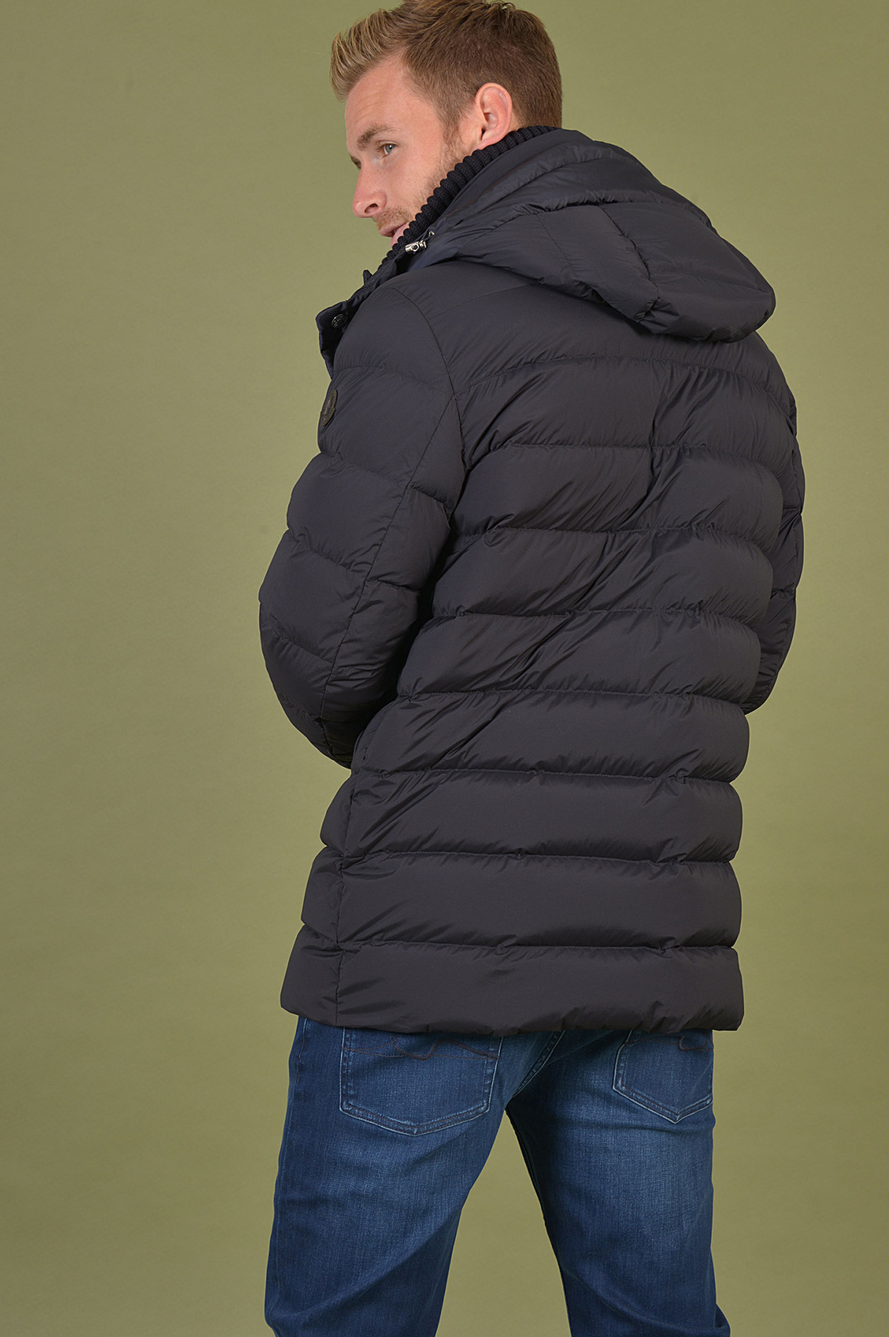 Moncler Daunenkurzmantel MATHIEU in Navy GRUENER.AT